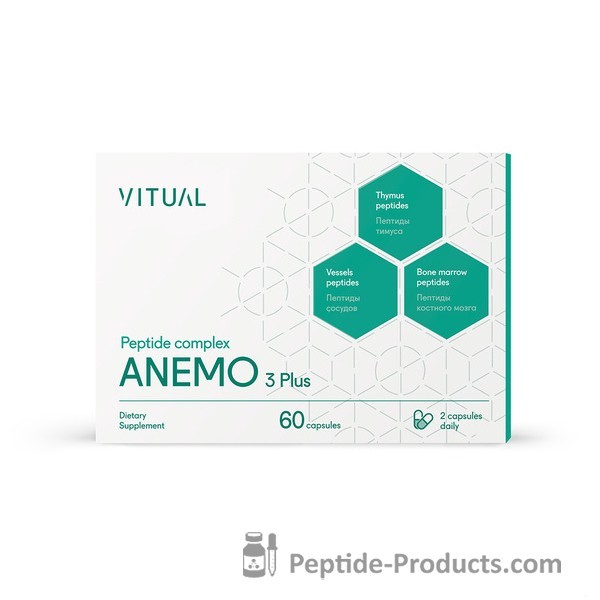 ANEMO 3 Plus is a natural Khavinson peptide complex for the hematopoietic and immune systems. 60 ...