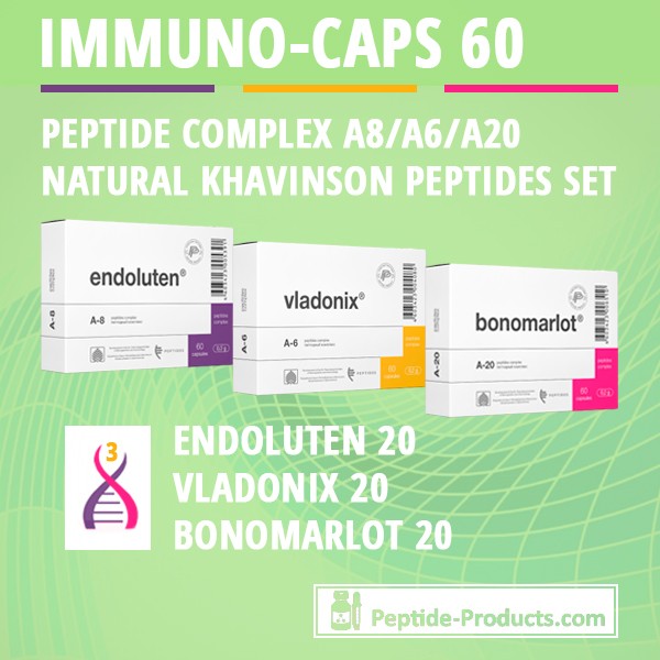 IMMUNO-CAPS 60 - natural peptide complex for immune system in capsules.