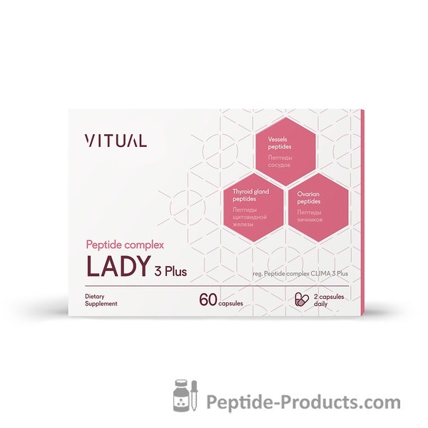 LADY 3 Plus is a natural Khavinson peptide complex for the reproductive system of women. 60 ...