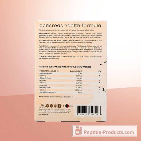 NATURA SANAT® - Pancreas Health Formula (peptide complex + bromelain)