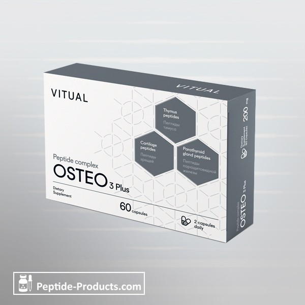 OSTEO 3 Plus is a natural Khavinson peptide complex for the musculoskeletal system. 60 capsules.